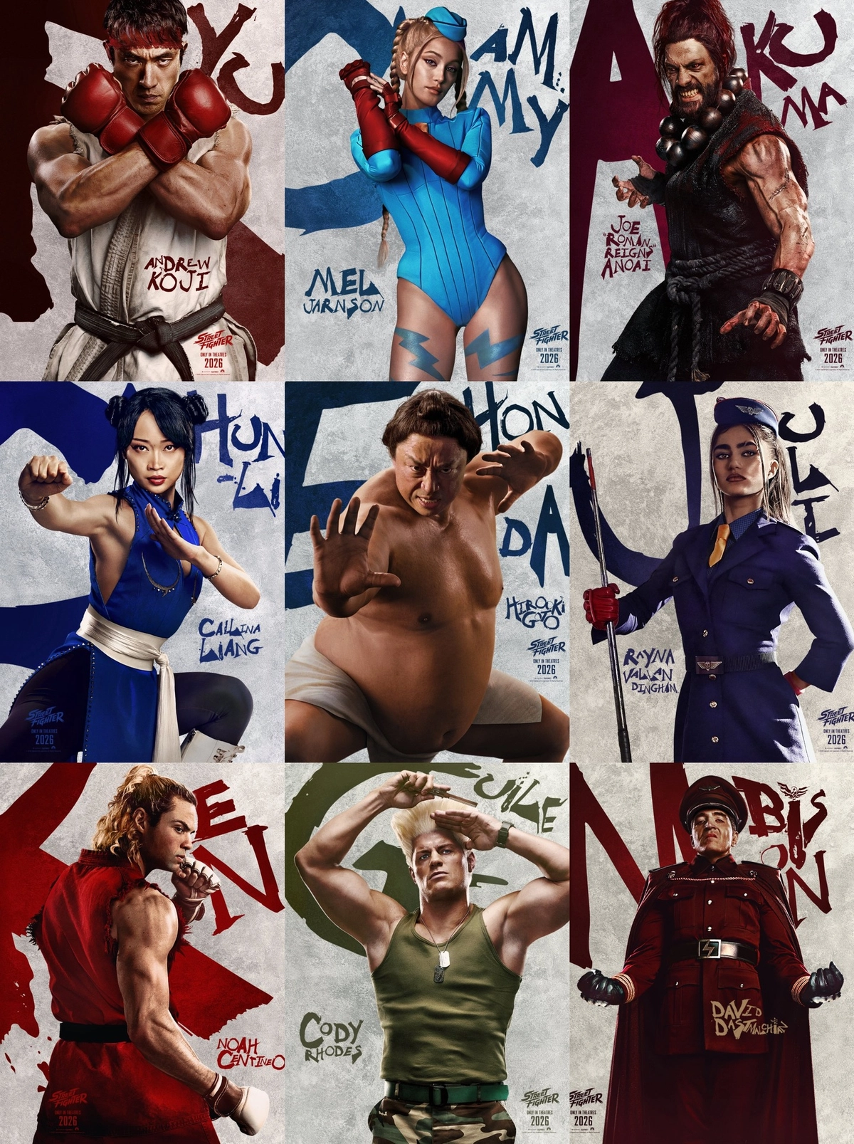 Adogen! Street Fighter Live-Action Movie Character Posters Released